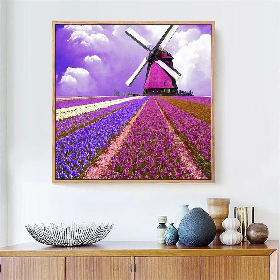 Windmühle Malen Nach Zahlen Diy Handgemalt Kit Für Anfänger Erwachsene – SaraMond